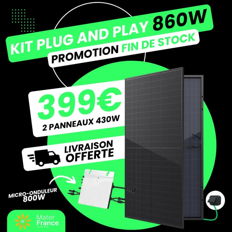 Panneau solaire plug and play - Installez facilement un kit solaire 1000W à 3000W avec batterie.